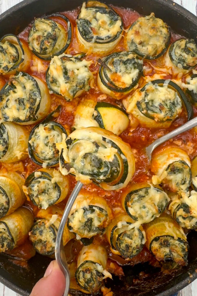 Courgette Bake with Spinach Ricotta Filling